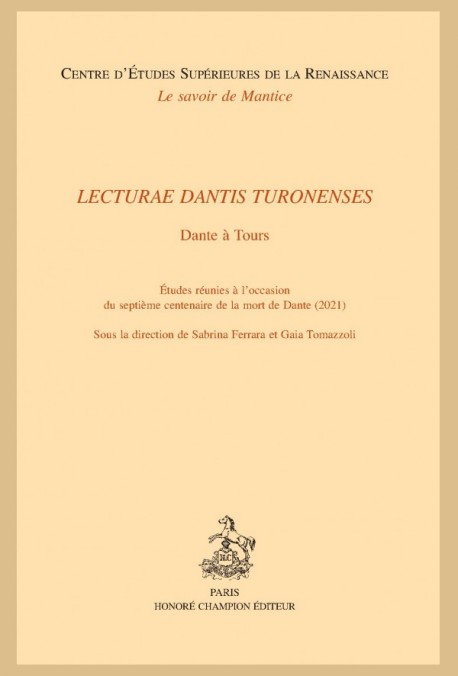 Lecturae Dantis Turonenses. Dante à Tours | SIES